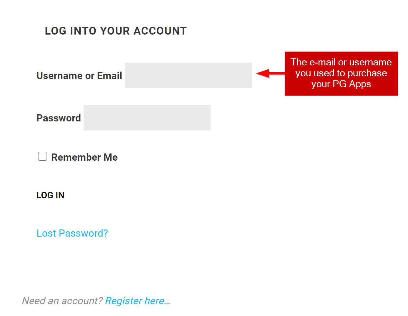 Login to Your User Account | Proving Ground Apps