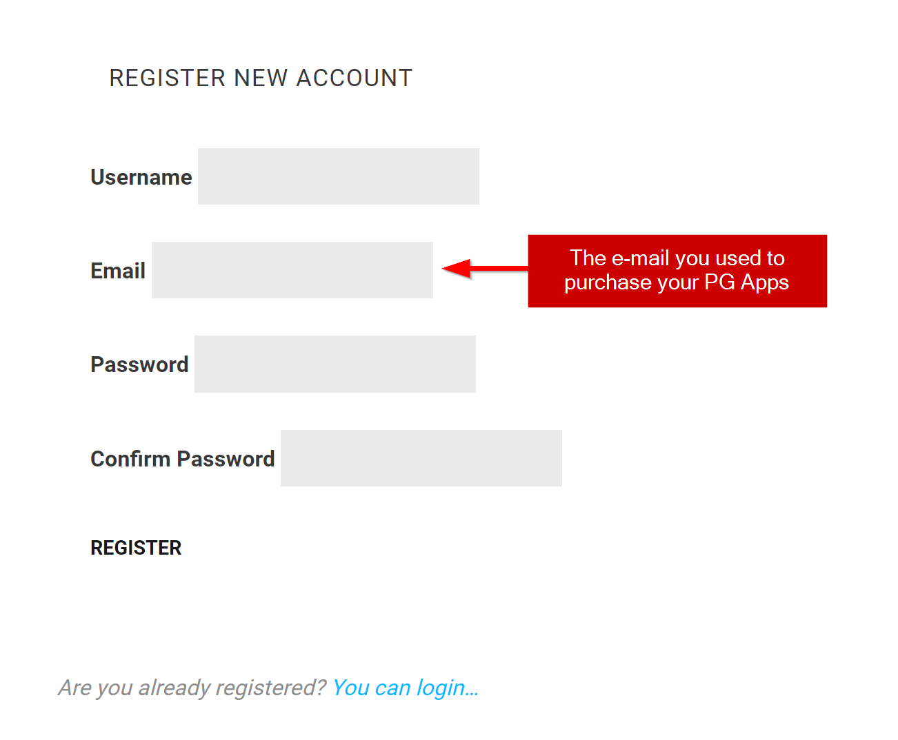 Register Your User Account | Proving Ground Apps